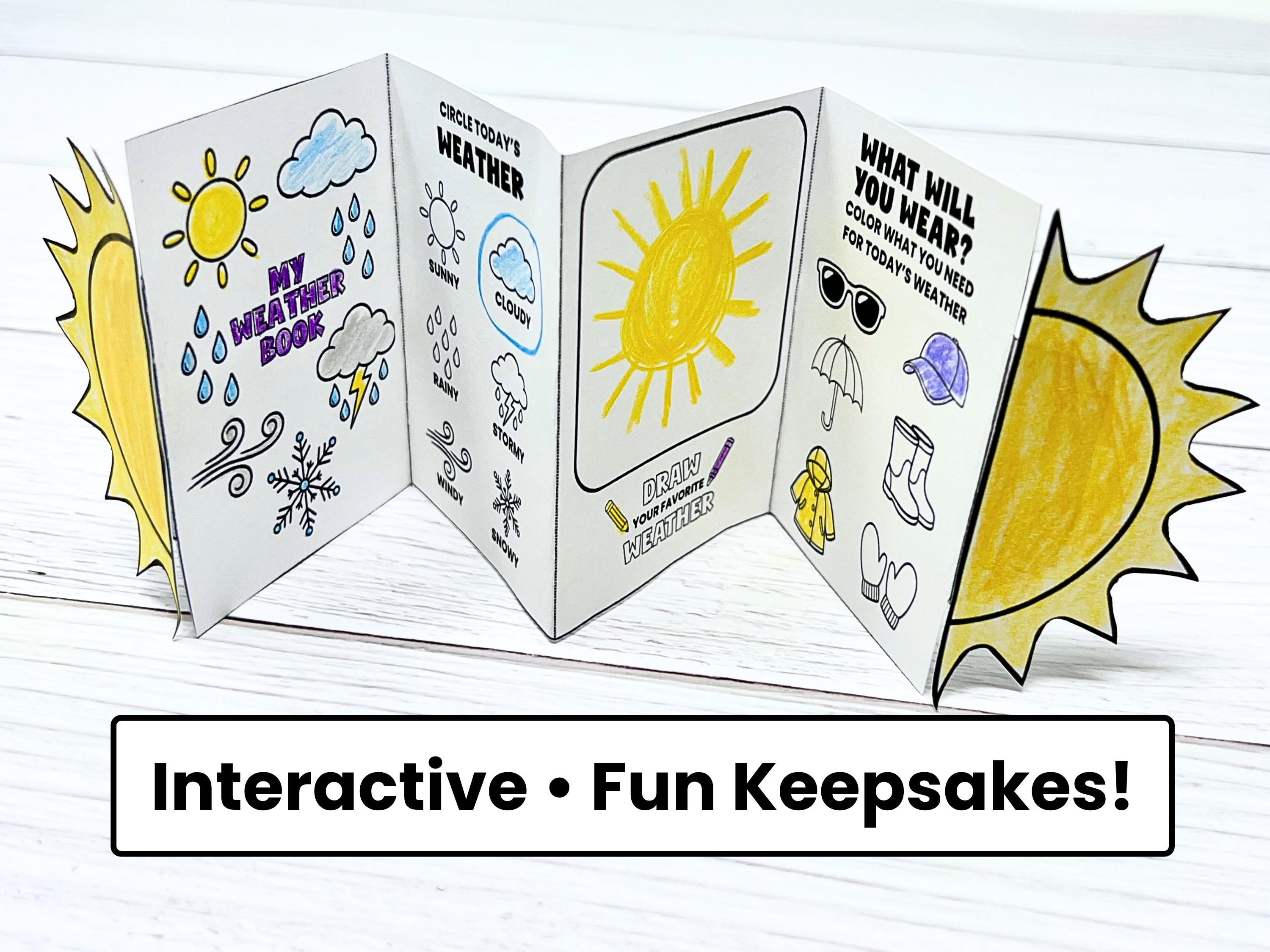 Weather Activity Pack for Kids | Printable Booklet, Scissor Skills ...