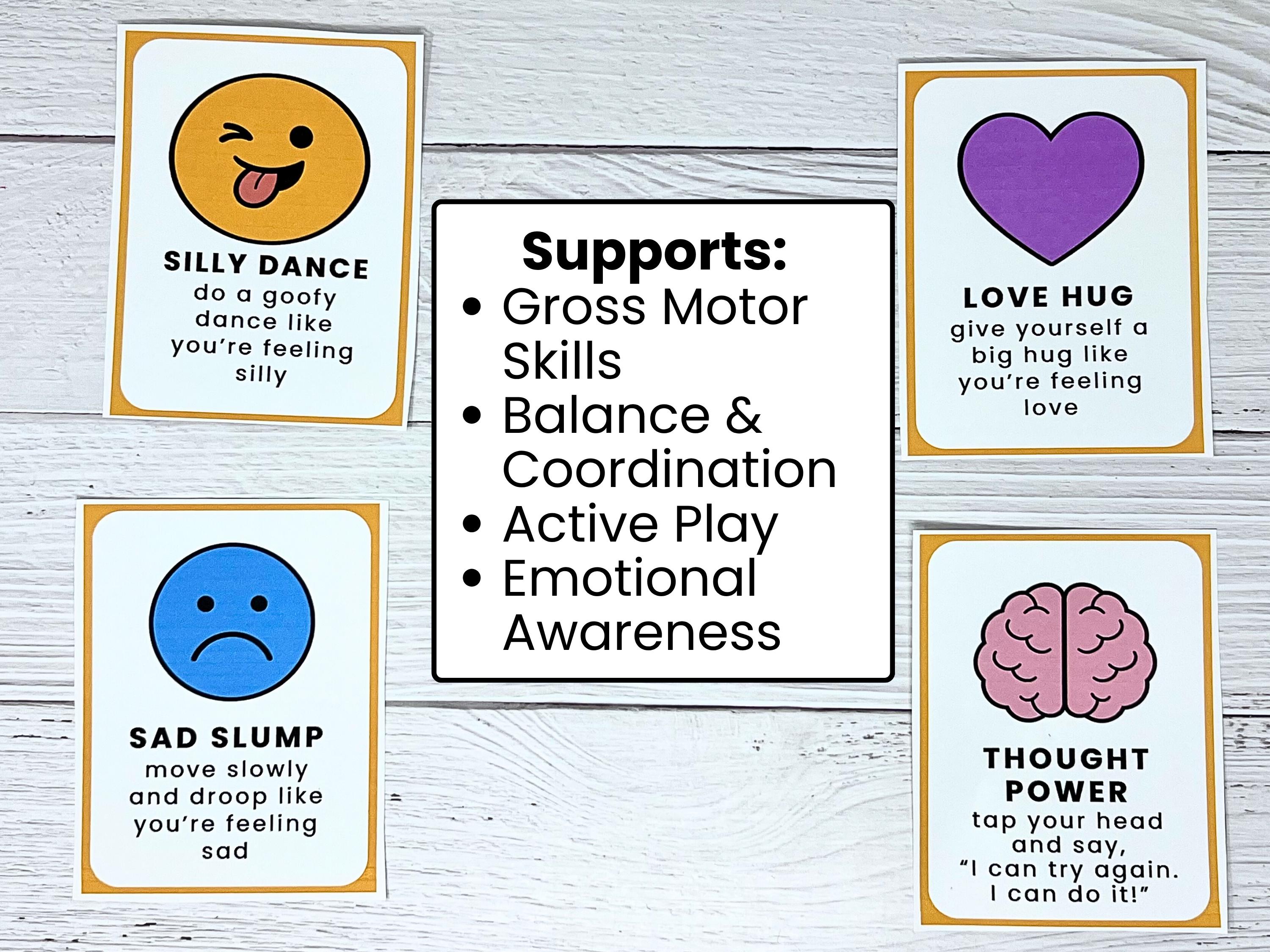 Feelings Movement Cards for Kids | Emotions Activities | Social ...