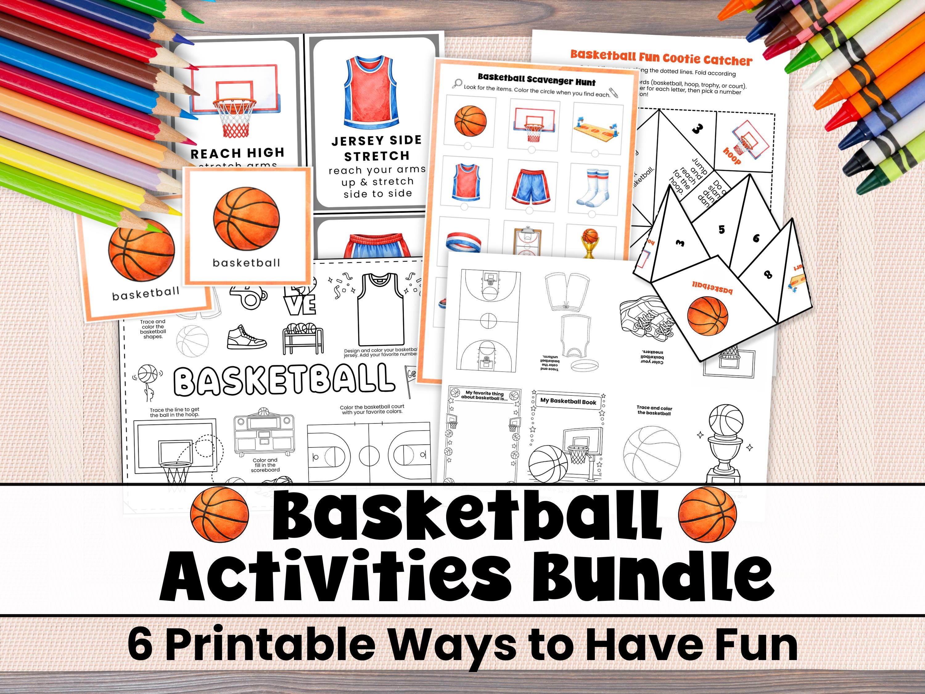 Basketball Activity Bundle for Kids | Printable Sports Games, Movement ...