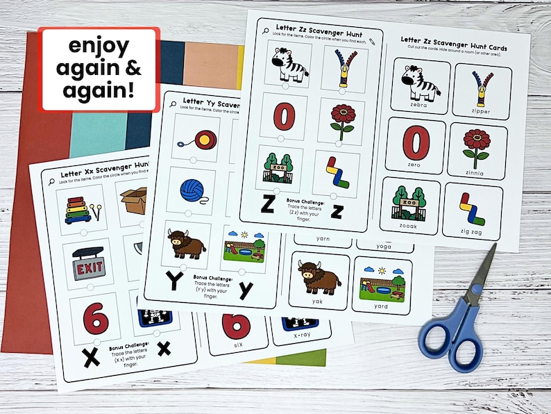 Alphabet Scavenger Hunt | Printable Kids Game | Fun Letter of the Week ...