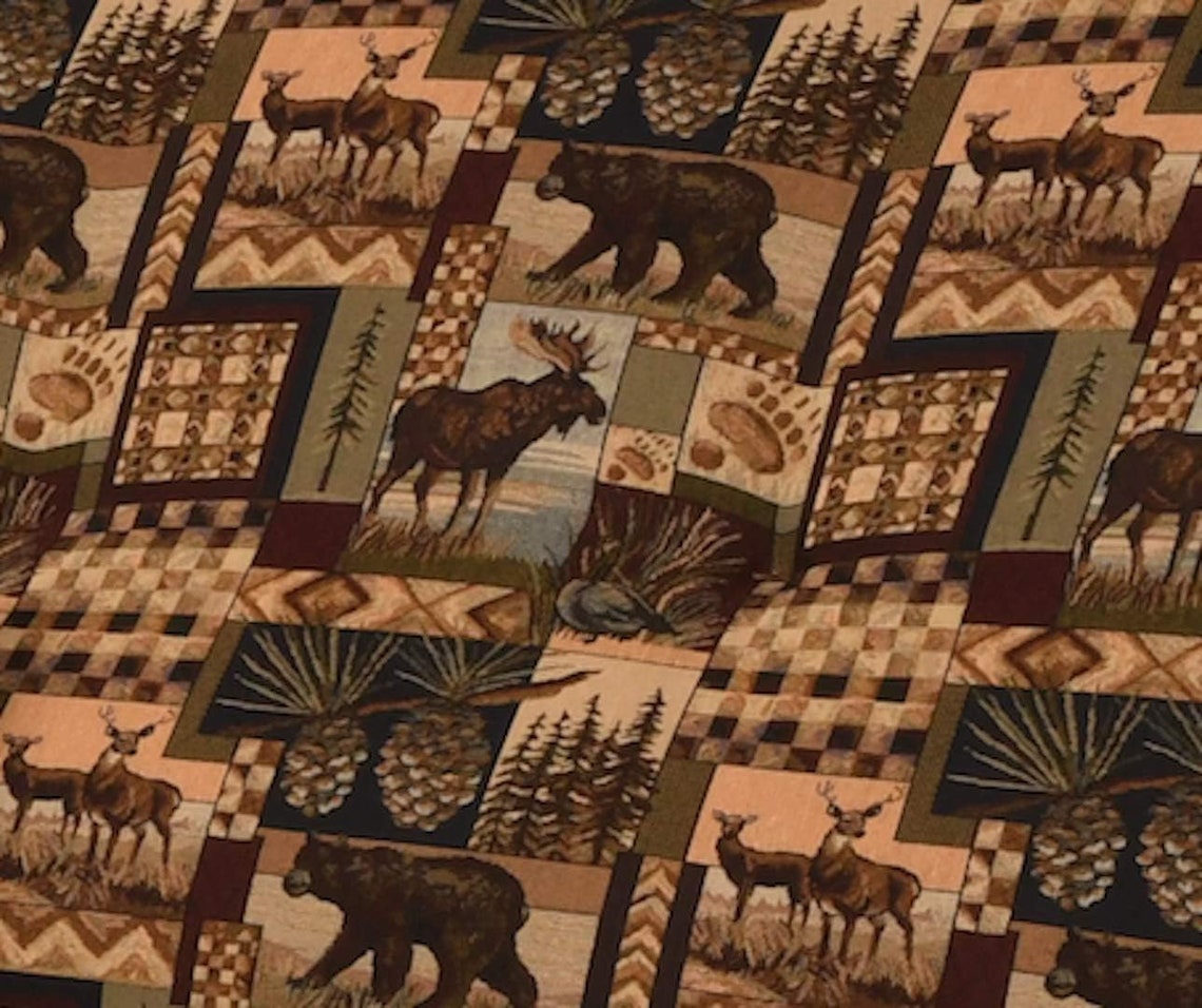 Full Size 'futon Cover Only" Wildlife Cabin Tapestry Collection Fits 6 ...