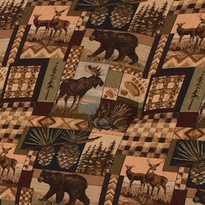 Full Size 'futon Cover Only" Wildlife Cabin Tapestry Collection Fits 6 ...
