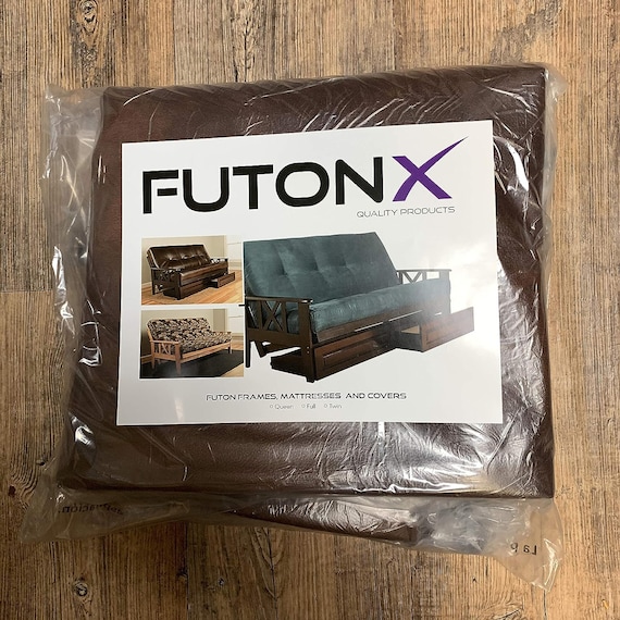 Full Size futon Cover Only Havana Bonded Leather Premium Collection Fits 6 8 Inch Futons Mattress Etsy UK