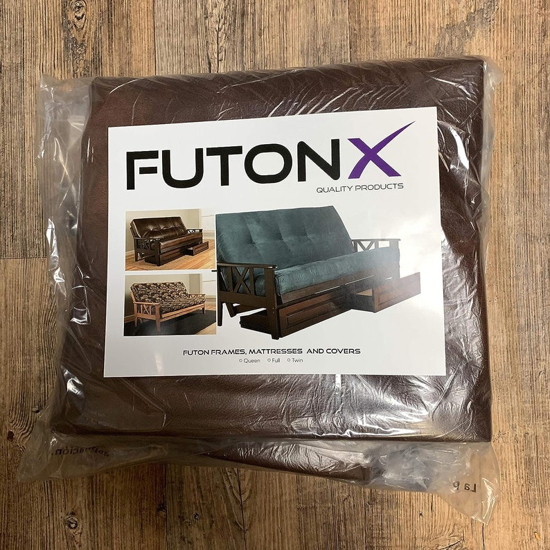 Full Size 'futon Cover Only" Havana Bonded Leather Premium Collection ...