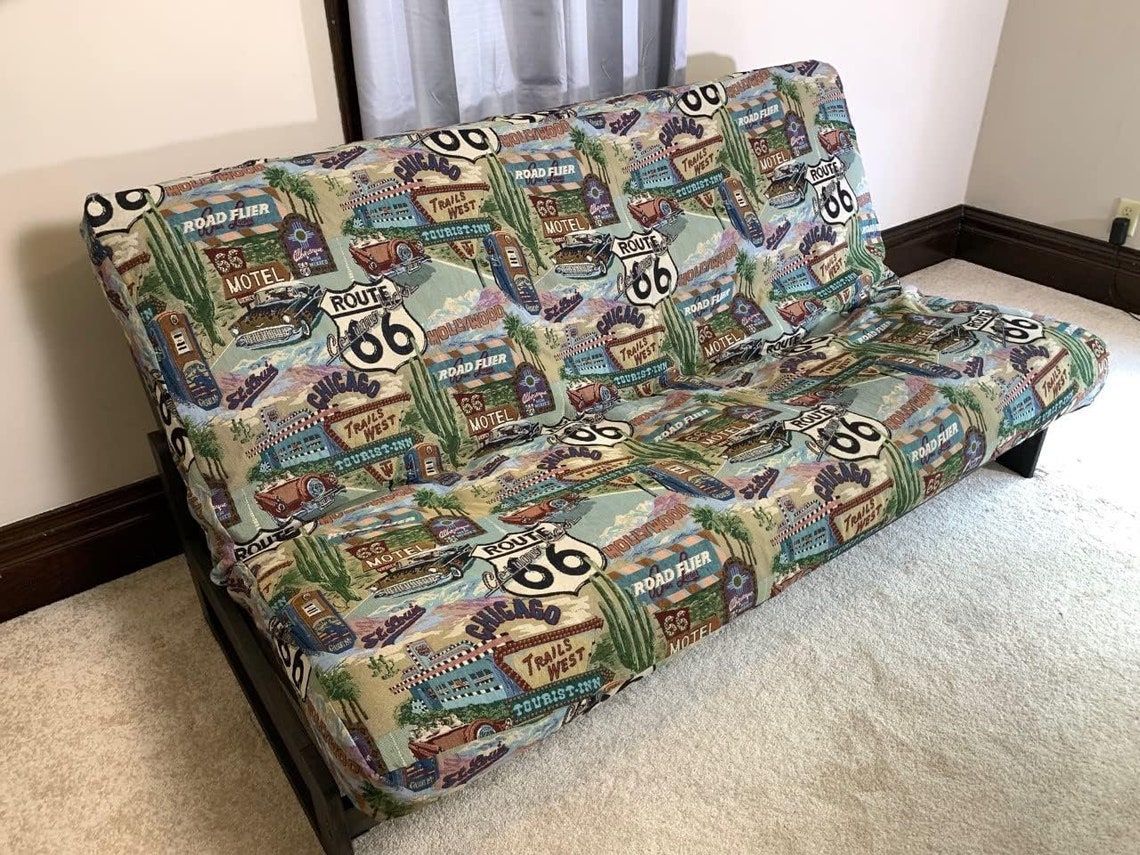 Full Size "futon Cover Only" Fits 6 to 8 Inch Mattress Happy Days ...