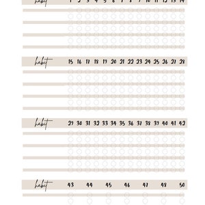 Project 50 Challenge Daily Checklist Tracker - Simple and Personal - Etsy