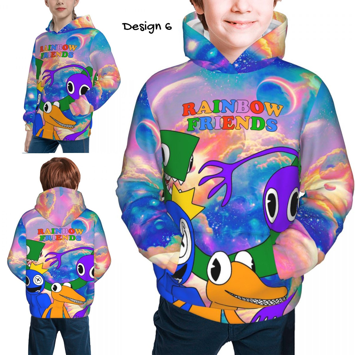 Boys' Girls' Hoodie Rainbow Friends Hoodie sold by Agnese Nien Nunb ...