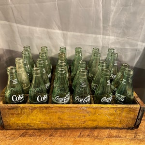 Coke Coca-cola Box With 24 Bottles All Coke Glass Bottles - Etsy