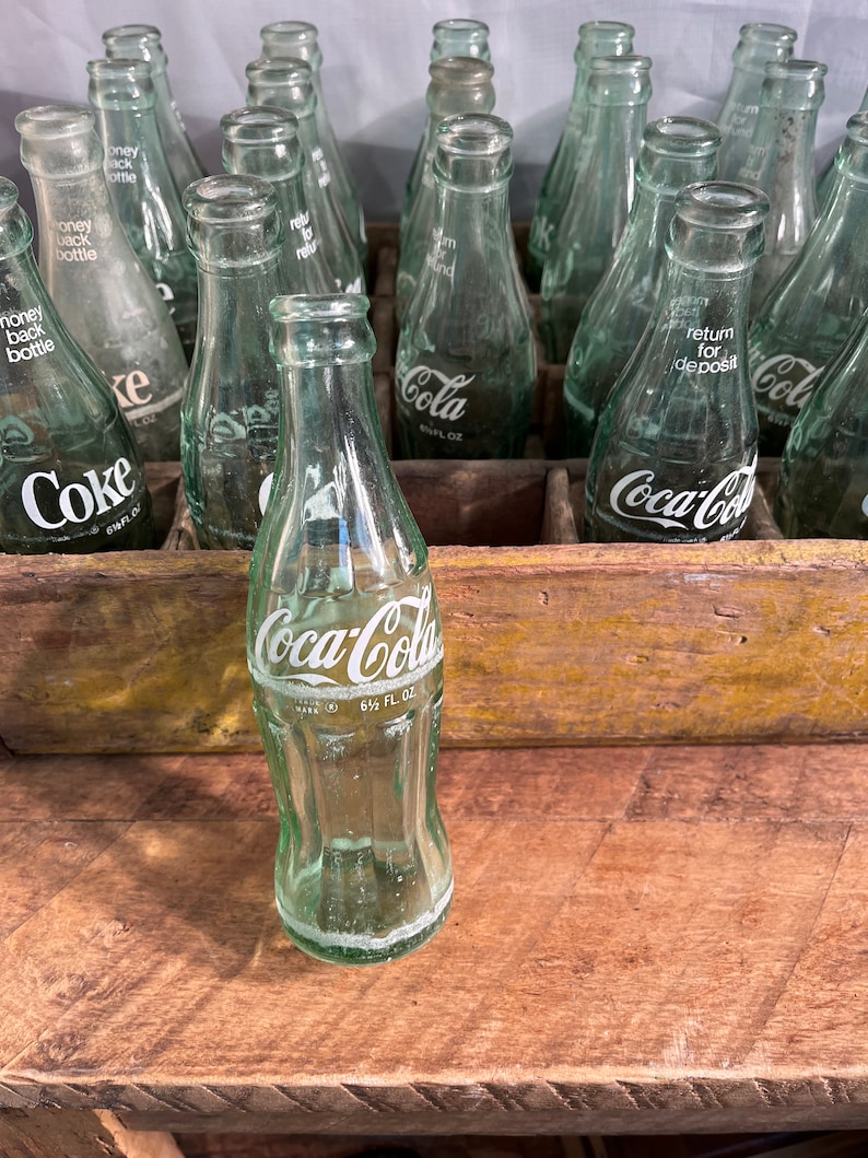 Coke Coca-cola Box With 24 Bottles All Coke Glass Bottles - Etsy