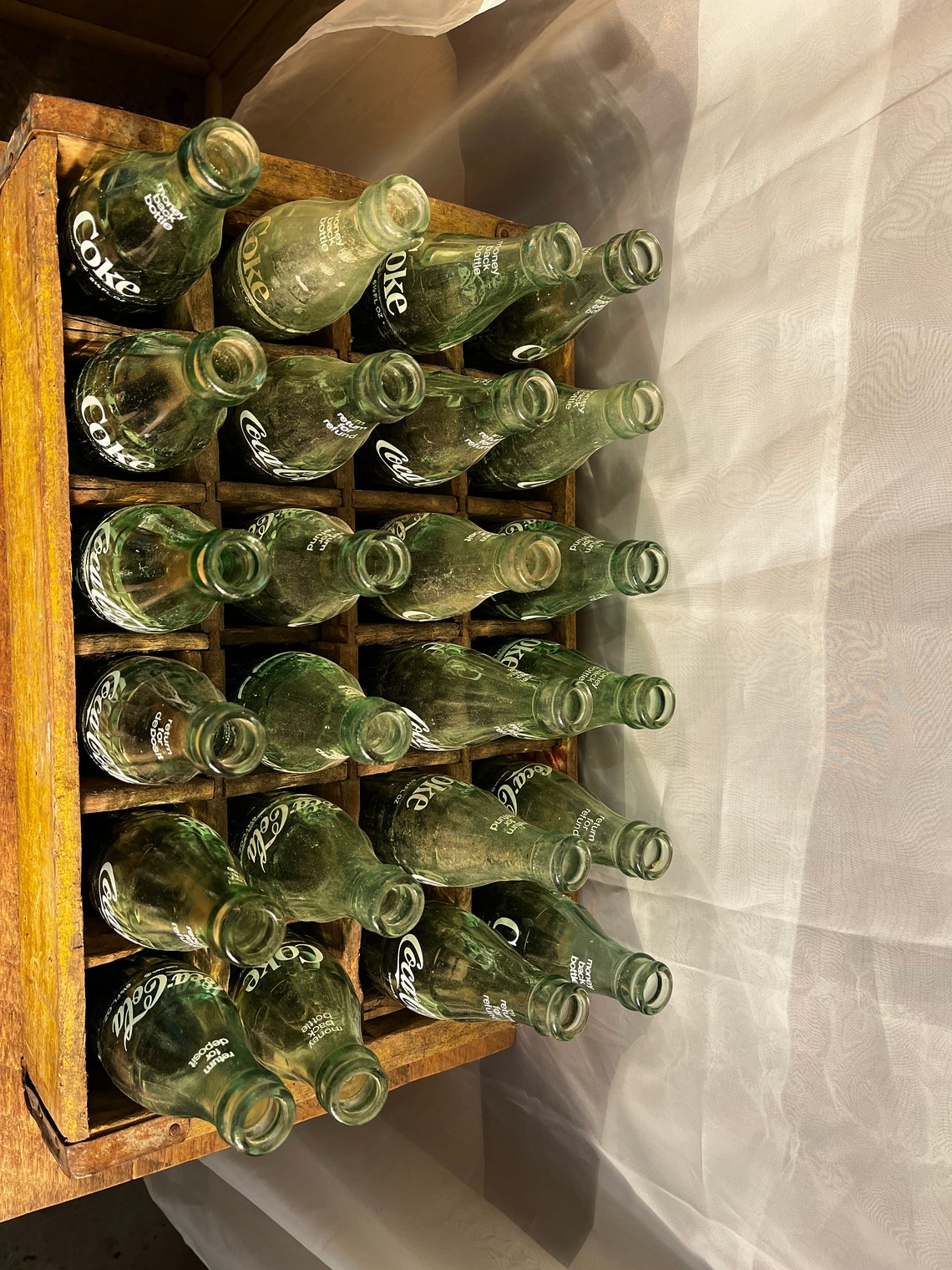 Coke Coca-cola Box With 24 Bottles All Coke Glass Bottles - Etsy