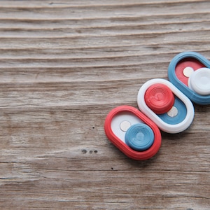 3D Printed Magnetic Haptic Slider Fidget Toy: Red, White, and Blue (set ...
