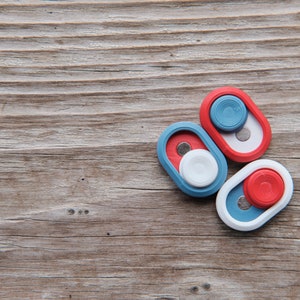 3D Printed Magnetic Haptic Slider Fidget Toy: Red, White, and Blue (set ...