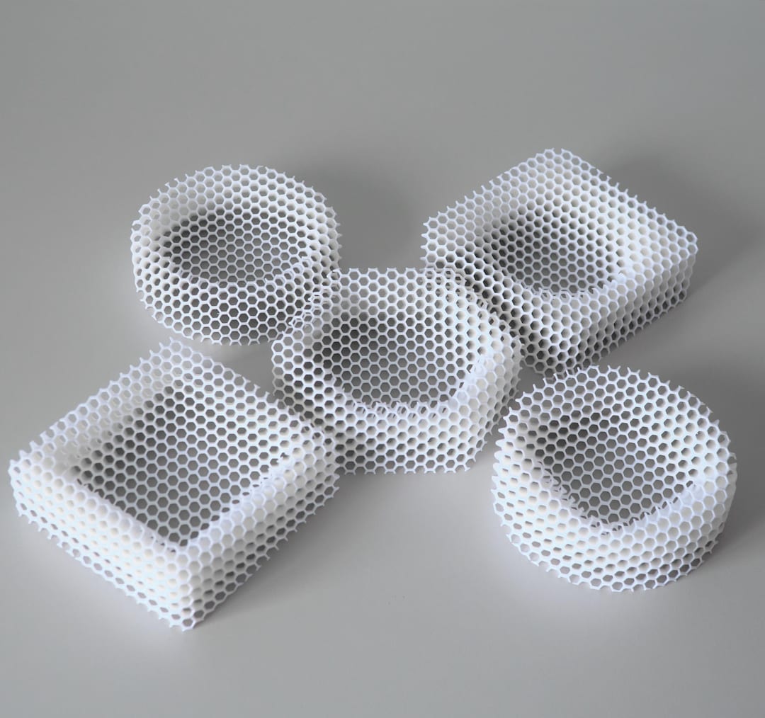 Modern Honeycomb Drop Tray | 3D Printed Catch-all Bowl | Geometric Desk ...
