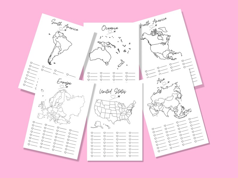 Travel Tracker | Printable | PDF | Digital Download | Journal Page | A4 ...