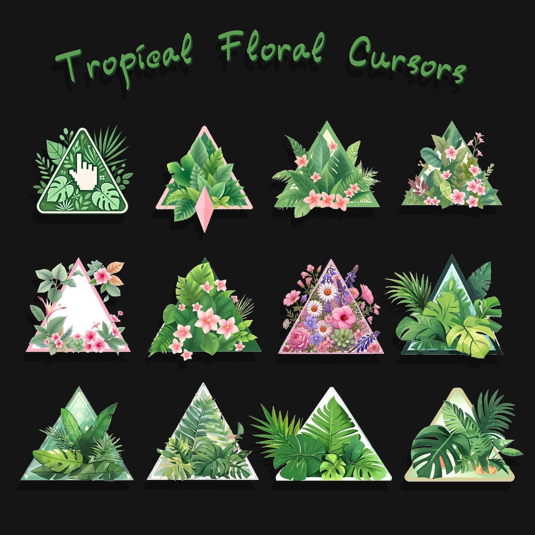 30+ Tropical & Floral Cursors - Etsy
