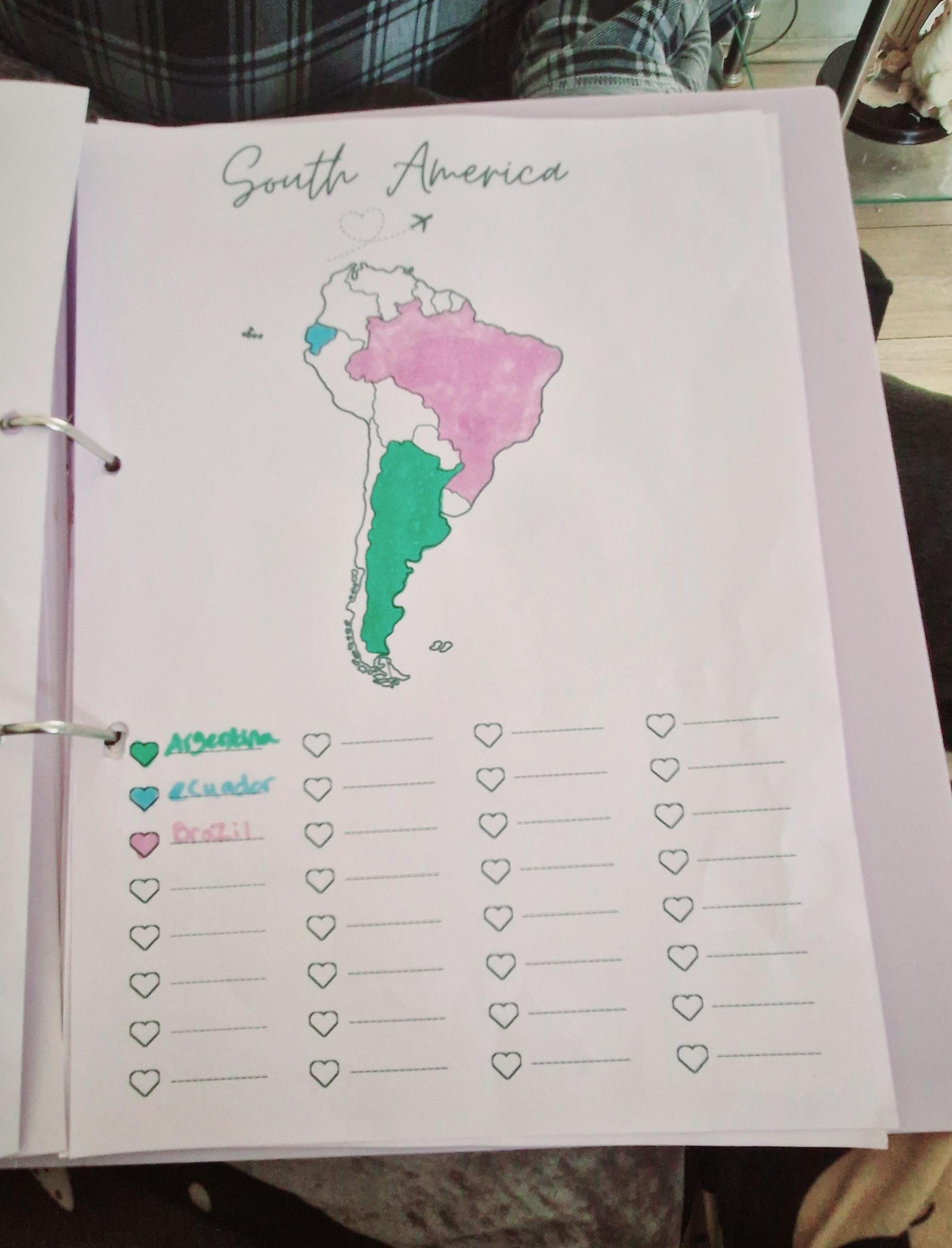 Travel Tracker | Printable | PDF | Digital Download | Journal Page | A4 ...