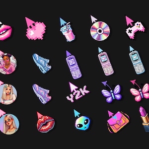 15+ Y2K Aesthetic Cursor Pack | Pixel Art Cursors | 128x128 | CUR Files ...