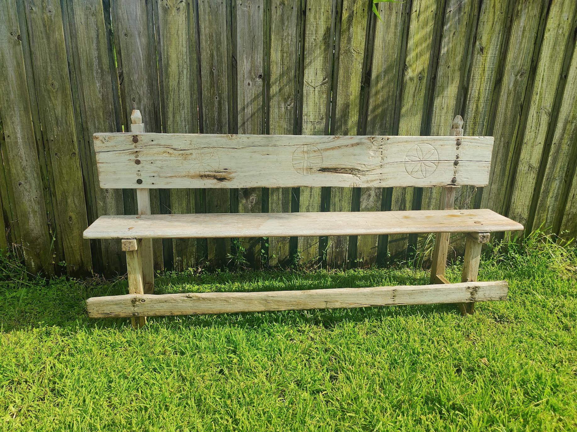Antique Mexican Sabino Wood Bench - Etsy