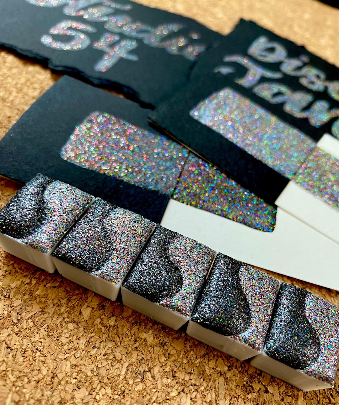 Disco Duo Handmade Watercolor – Rainbow Holo Glitter, Mica-based - 2 ...