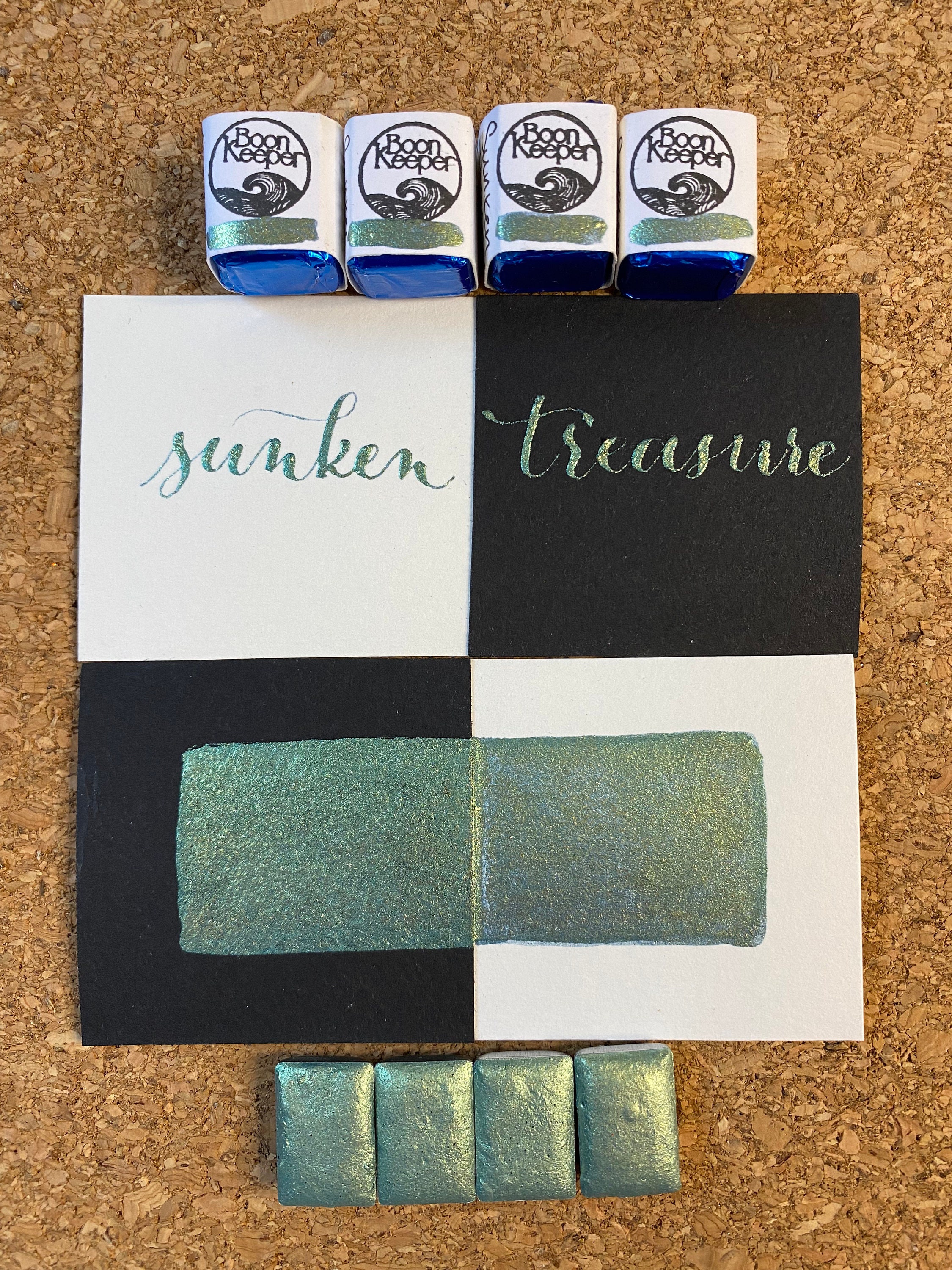 Sunken Treasure Teal Blue Green Gold Rainbow Shimmer - Etsy