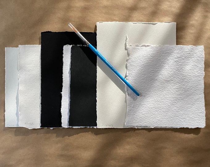 Watercolor Paper Sampler Starter Kit Including Arches, Stonehenge Black ...