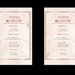 ROSE GOLD MINIMALISTIC Dinner Menu Templates - Etsy