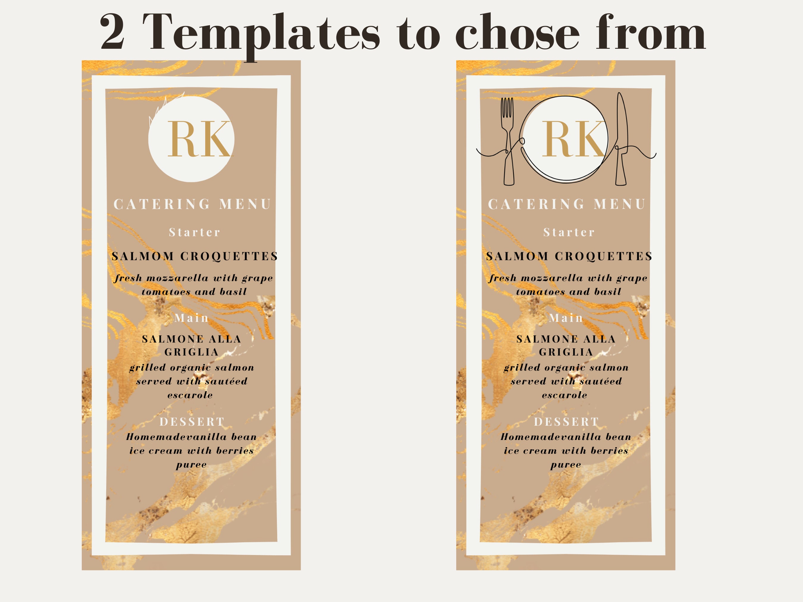 GOLDEN EDITABLE Menu Card Couples Date Night Party Table Menus ...