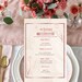 ROSE GOLD MINIMALISTIC Dinner Menu Templates - Etsy