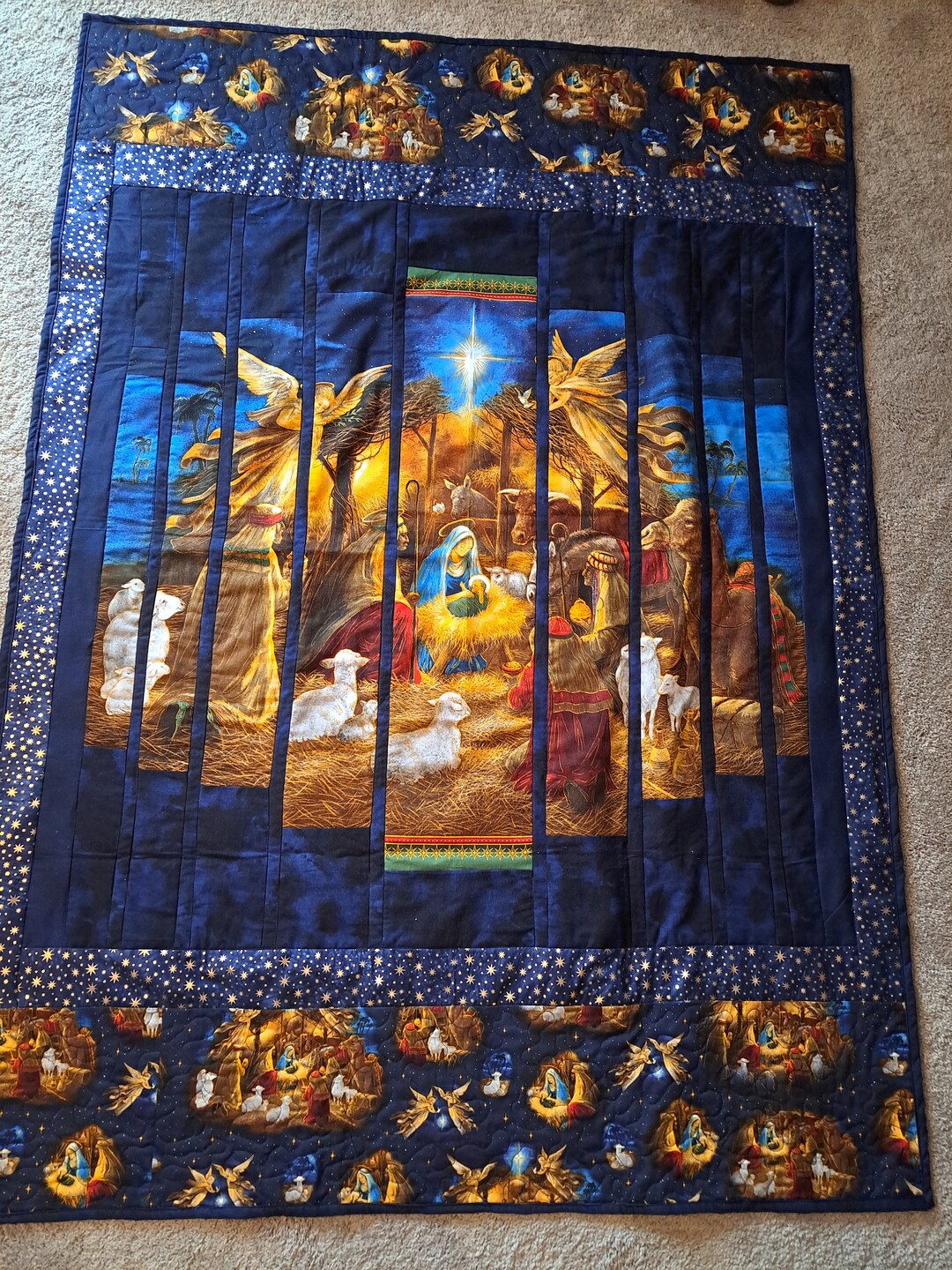 Nativity Scene Quilt - Etsy