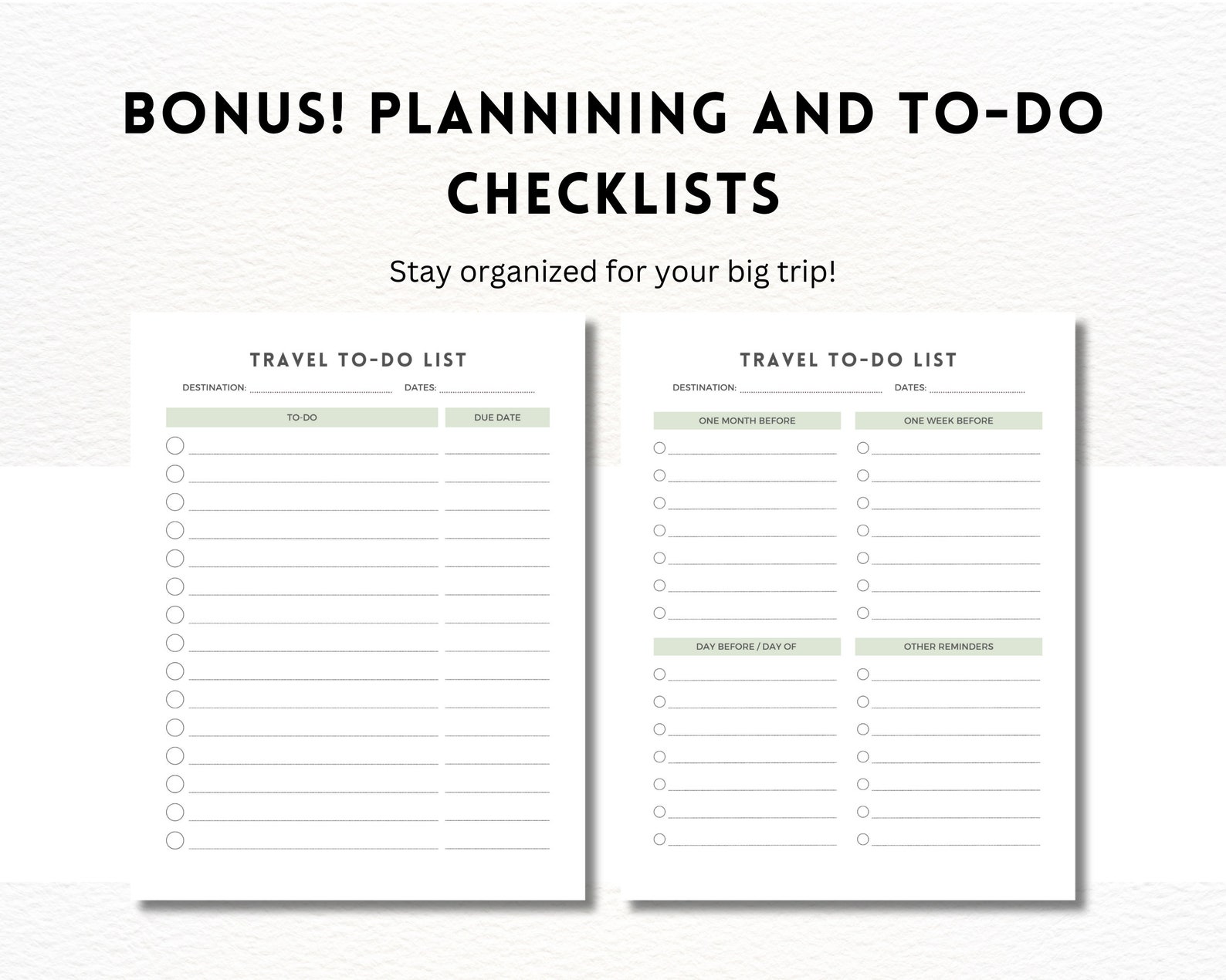 Editable Travel Packing List Template | Instant Download | Editable in ...
