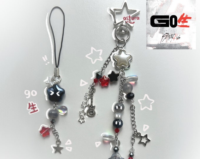 Handmade Stray Kids GO LIVE Album Inspired Keychain and Phone Charm Set ...
