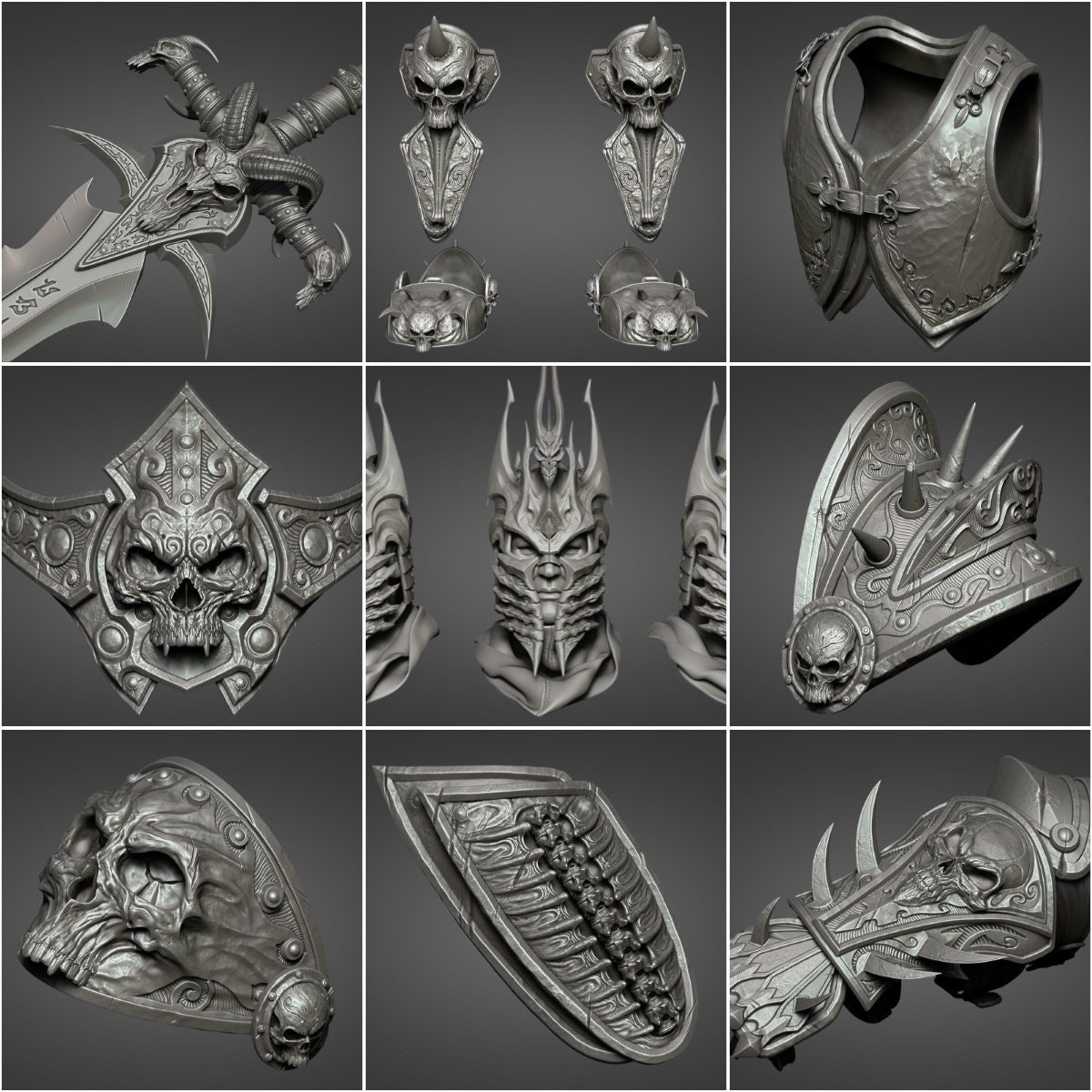 Lich King Cosplay Armor Set 3D STL Files - Etsy