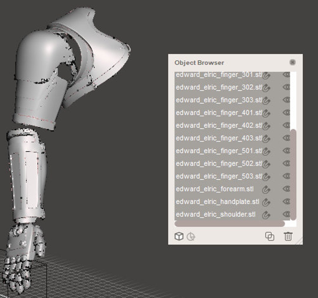 Buy FMA Edward Elrich Metal Arm 3D STL Files Online in India - Etsy