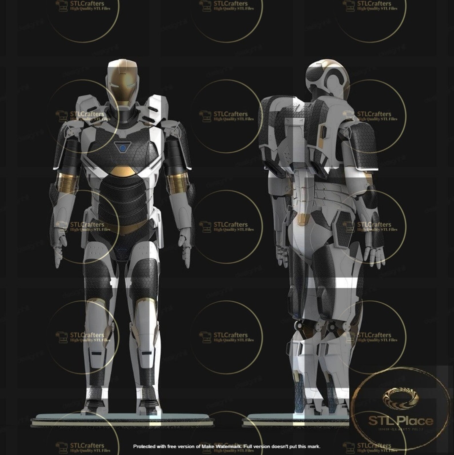 Iron Man Mark 39 Wearable Armor + Helmet - 3D Print File - STL Model ...