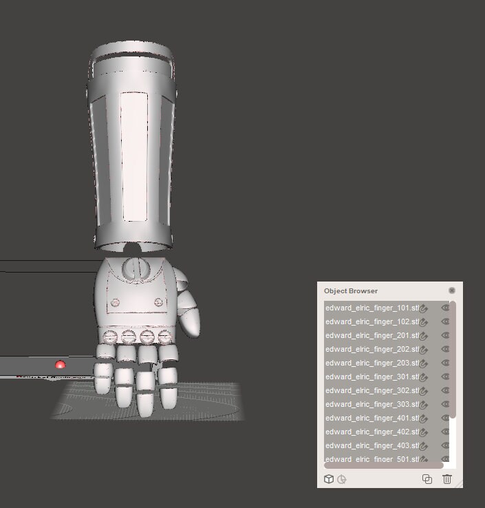 FMA - Edward Elrich Metal Arm 3D STL Files - Etsy