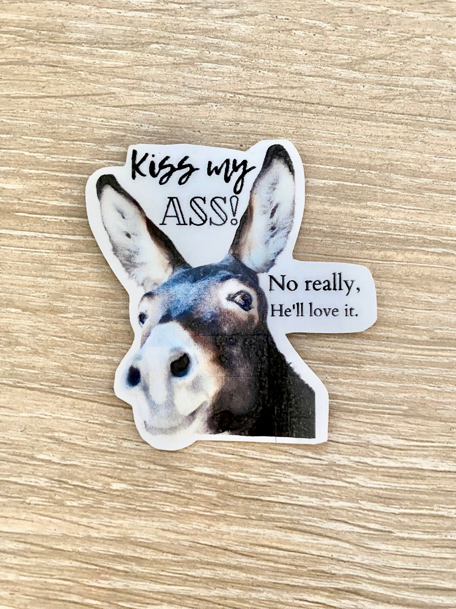 Funny Donkey Sticker Vinyl Donkey Sticker Cute Farm Animal Sticker Cute ...