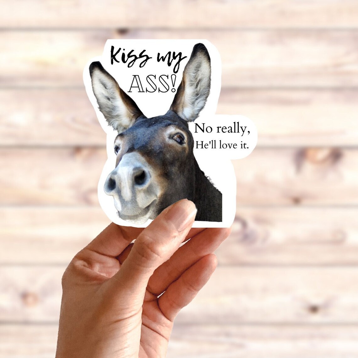 Funny Donkey Sticker Vinyl Donkey Sticker Cute Farm Animal Sticker Cute ...