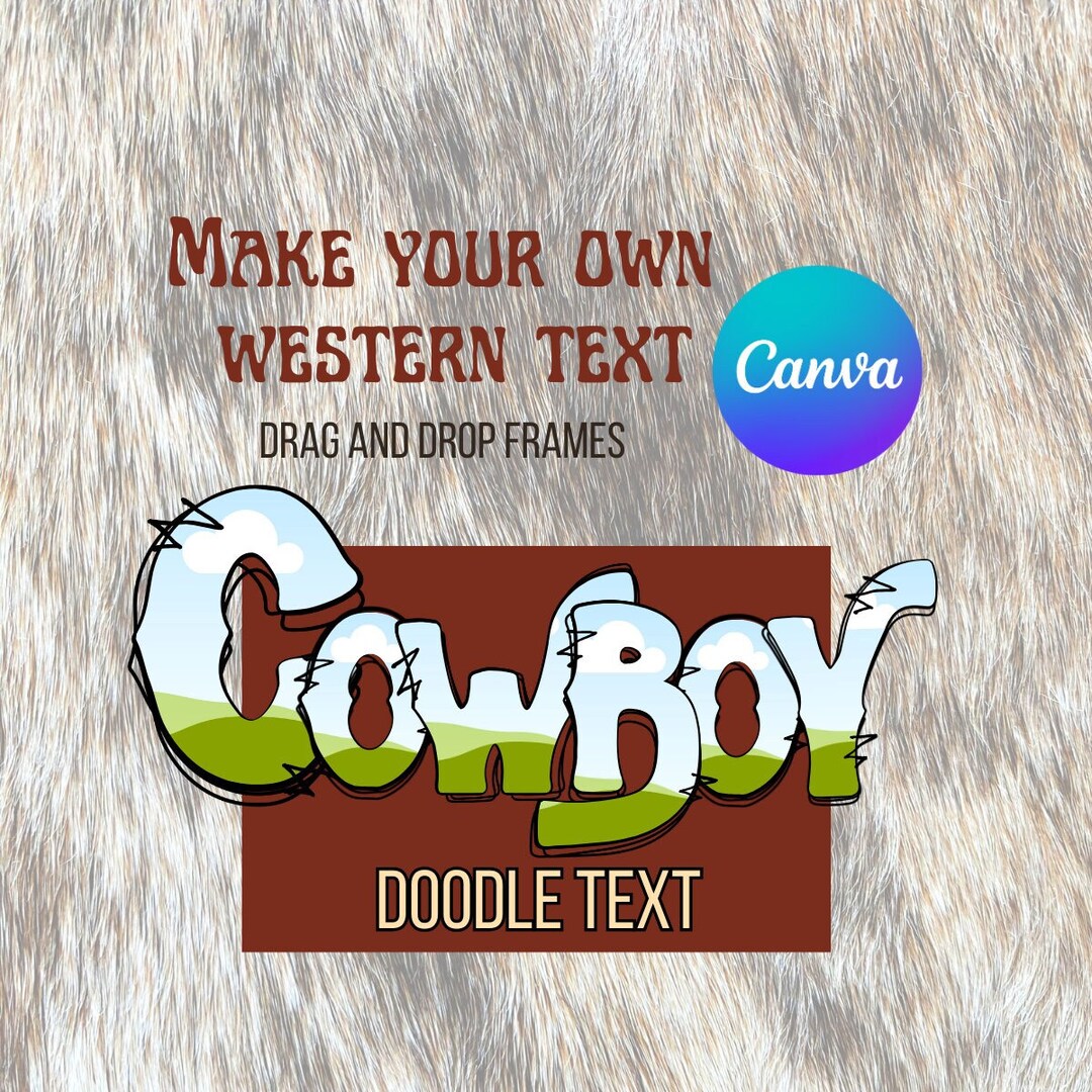 Western Sublimation Designs Canva Alphabet Canva Templates Editable ...