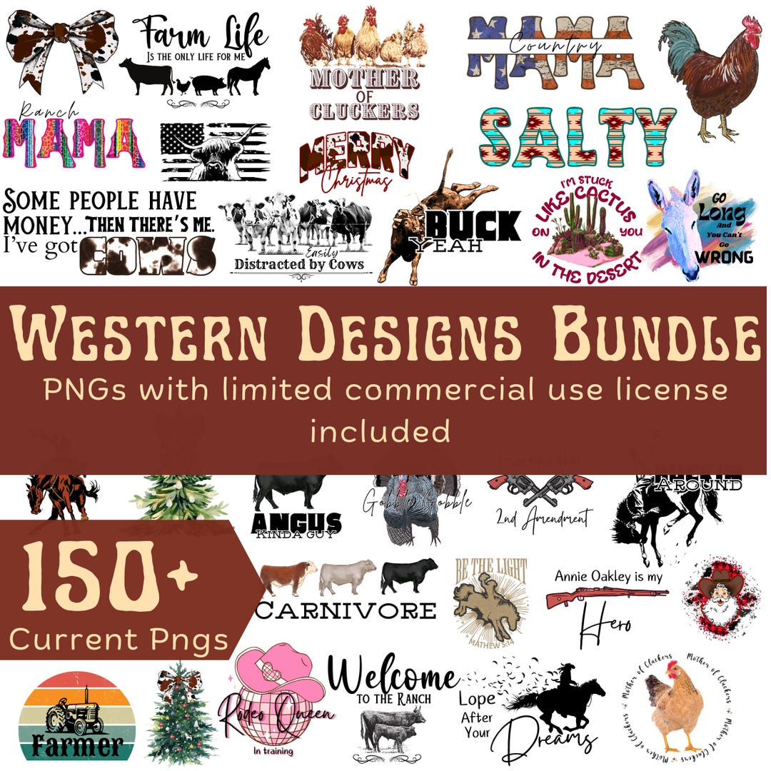 Western Svg File Rodeo Png Cowgirl Clipart Design for Tshirt Cattle ...