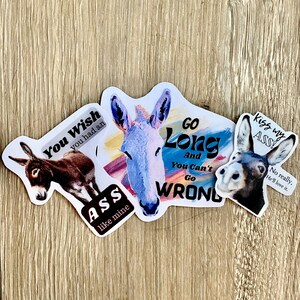 Funny Donkey Sticker Vinyl Donkey Sticker Cute Farm Animal Sticker Cute ...