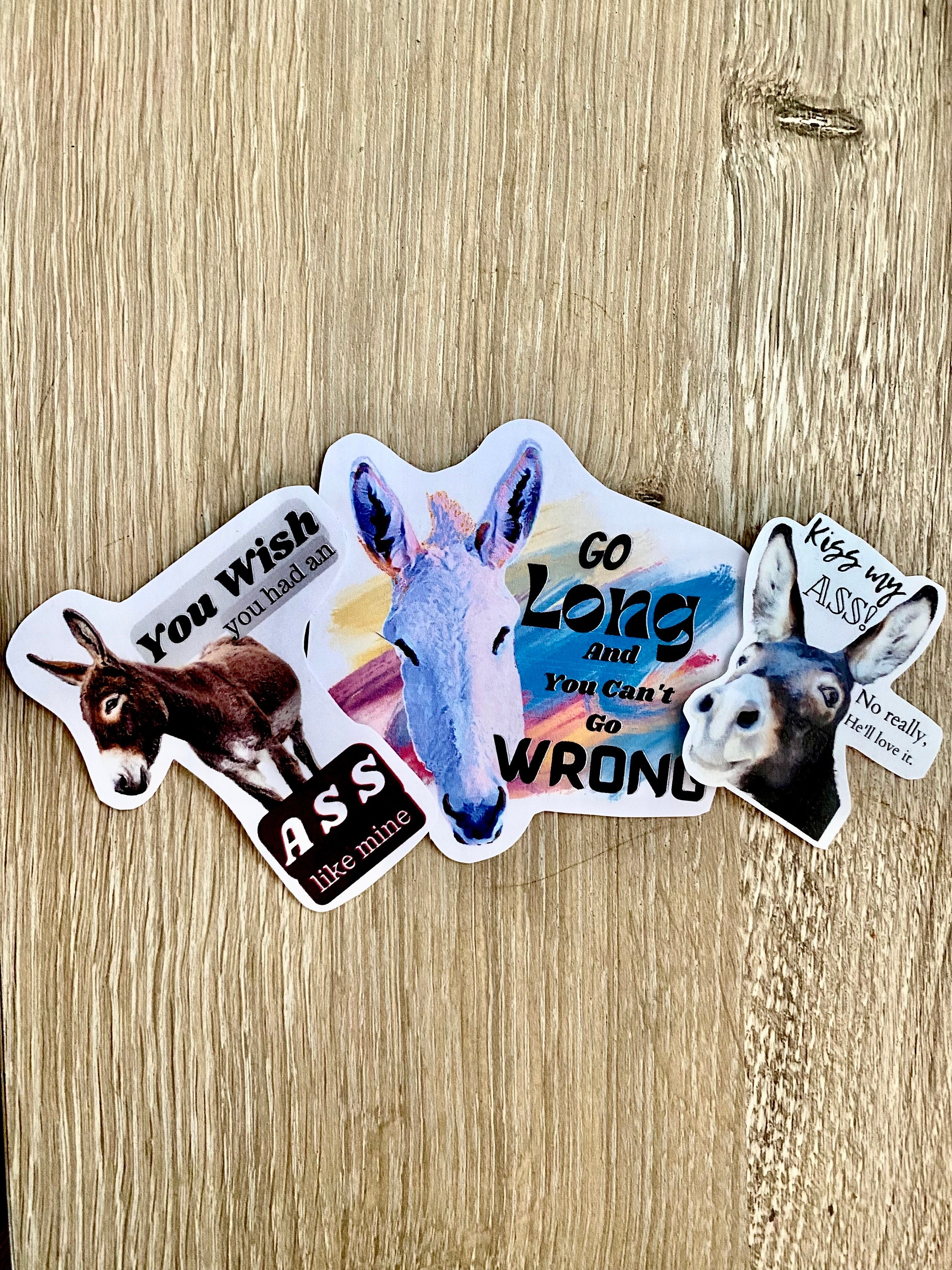 Funny Donkey Sticker Vinyl Donkey Sticker Cute Farm Animal Sticker Cute ...