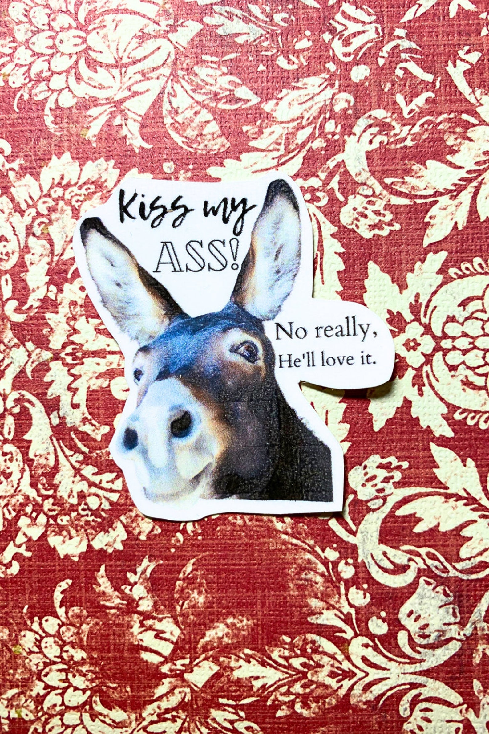 Funny Donkey Sticker Vinyl Donkey Sticker Cute Farm Animal Sticker Cute ...
