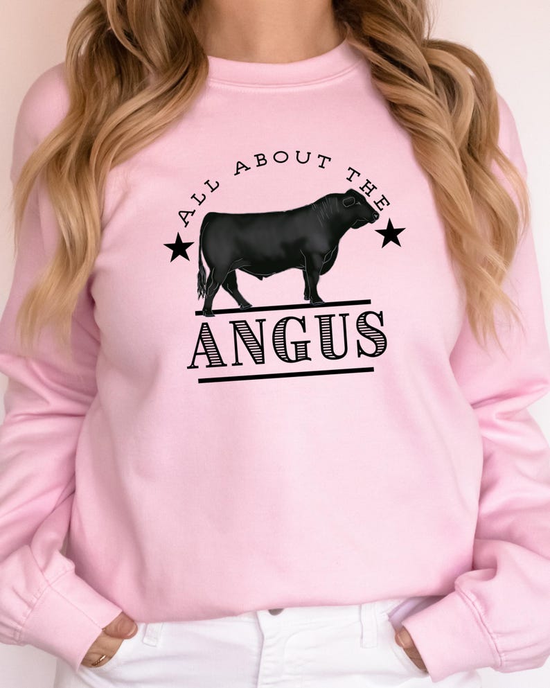 Black Angus Cow Sweatshirt Cow Graphic Hoodie Farm Animal Sweatshirt ...