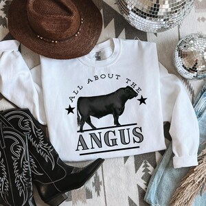 Black Angus Cow Sweatshirt Cow Graphic Hoodie Farm Animal Sweatshirt ...