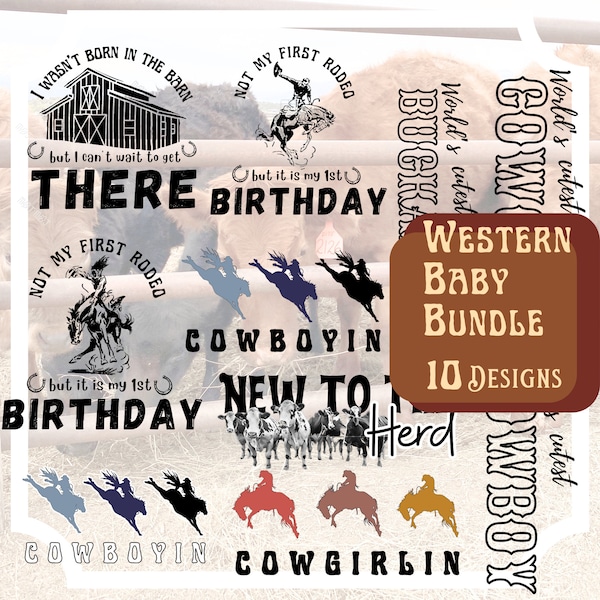 Western Baby Svg - Etsy