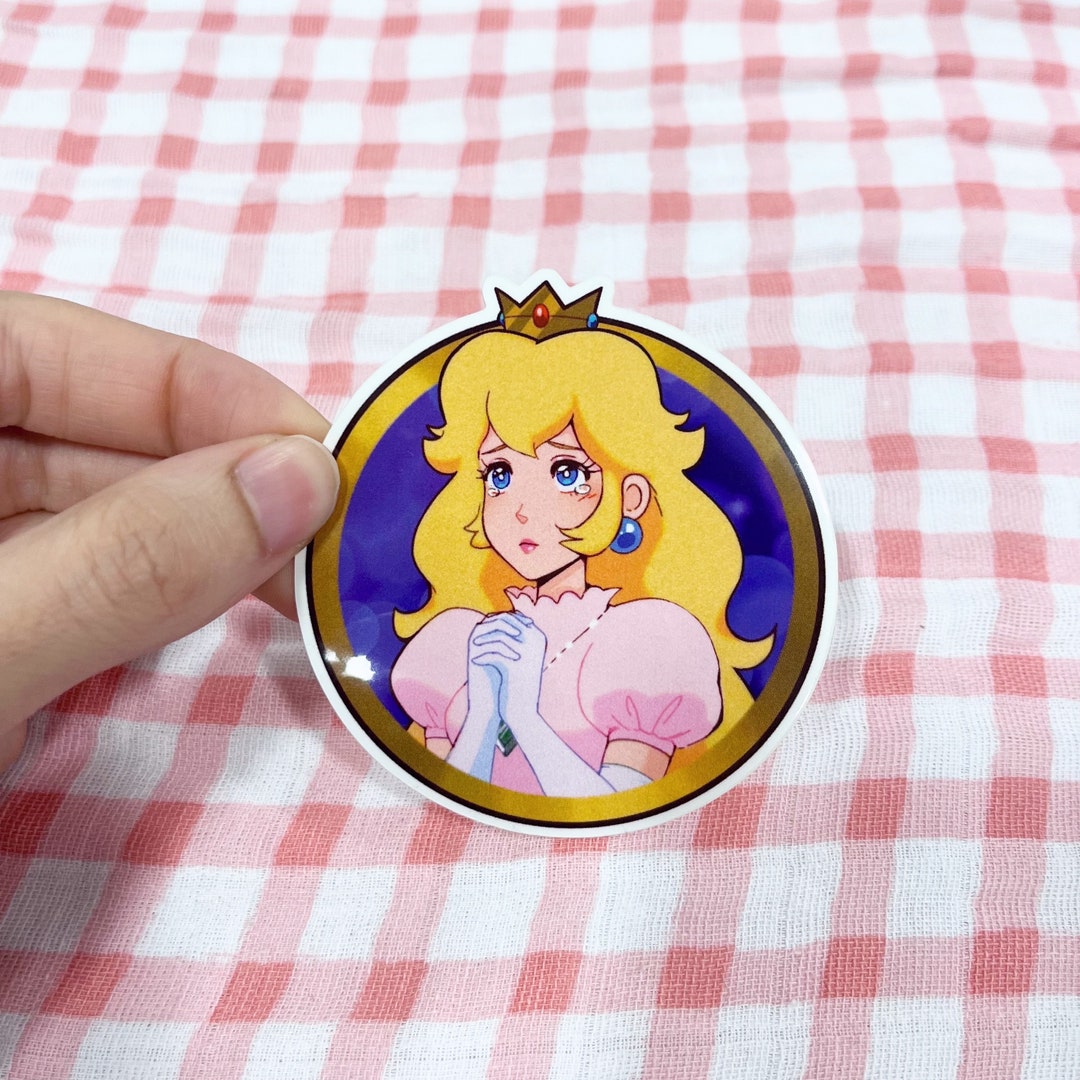 80s Anime Princess Peach Sticker - Etsy