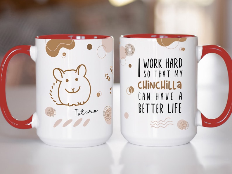 Chinchilla Owner Gift Lover Personalized Mug Custom Birthday Christmas ...