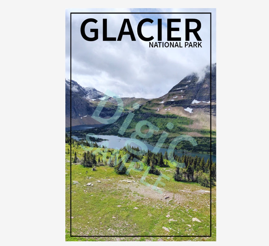 Glacier National Park Poster, Glacier National Park Wall Art - Etsy