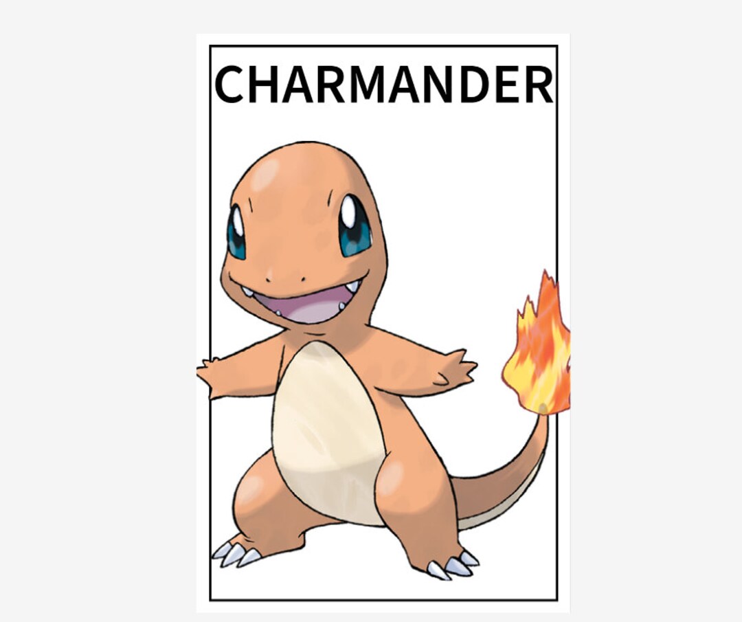 Charmander Poster, Charmander Wall Art - Etsy