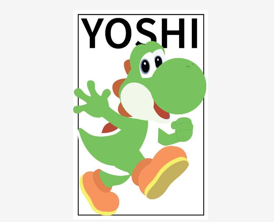 Yoshi Poster, Yoshi Wall Art - Etsy